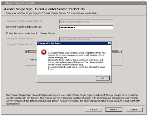 VCenter Upgrade Error Source VCenter Server Schema Validation Found An Issue TechCrumble