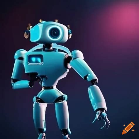 Artistic depiction of a robot on Craiyon