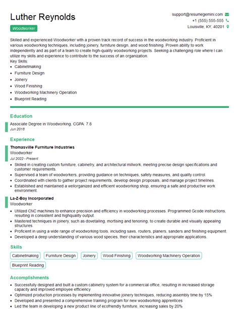 Top 10 Questions For Woodworker Interview Resumegemini Online
