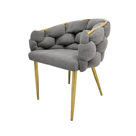 Hti Living Esszimmerstuhl Stuhl Alsen Gold Grau Stück 1 St Design