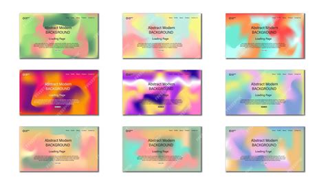 Premium Vector Set Of Sign Up And Sign In Forms Colorful Gradient