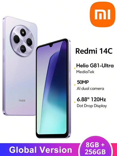 Xiaomi Redmi 14c Smartphone 8gb256gb Global Version Helio G81 Ultra