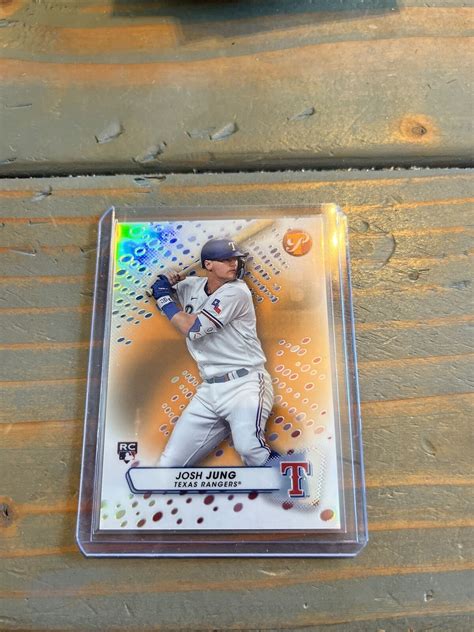 2023 Topps Pristine Orange Refractor 103 Josh Jung 25 Rc For Sale