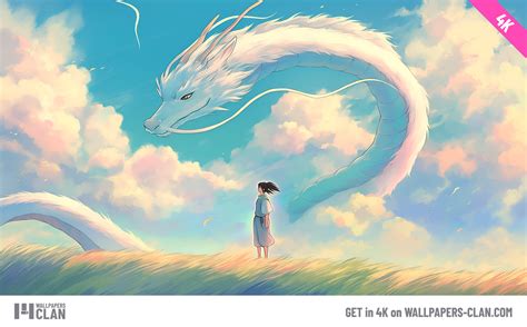 Spirited Away Haku Dragon Ghibli Desktop Wallpaper Download 4k