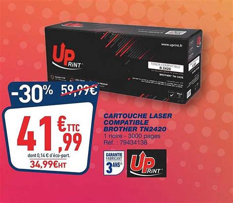 Promo Cartouche Laser Compatible Brother Tn2420 chez Bureau Vallée iCatalogue fr