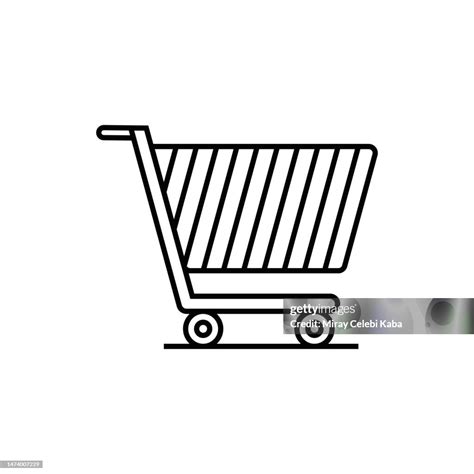 Shopping Cart Line Icon High Res Vector Graphic Getty Images