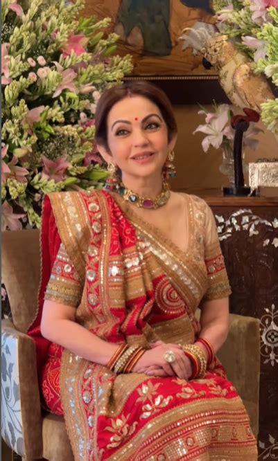 Nita Ambani Looks Radiant In Gharchola Saree For Mata Ki Chauki