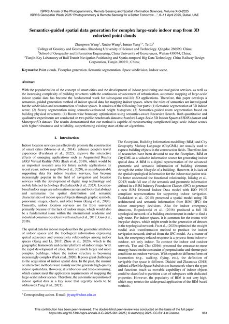 Pdf Semantics Guided Spatial Data Generation For Complex Large Scale Indoor Map From 3d