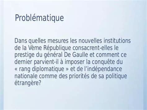 Les Institutions De La Vème République Et La 20pptx Fichier Pps
