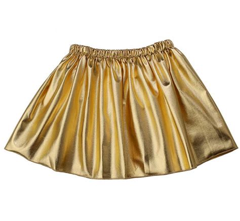 Metallic Gold Mini Skirt Little Louanne