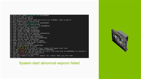 System Start Abnormal Eeprom Failed Help Docs For Errorsissues On Nvidia Jetson Dev Boards