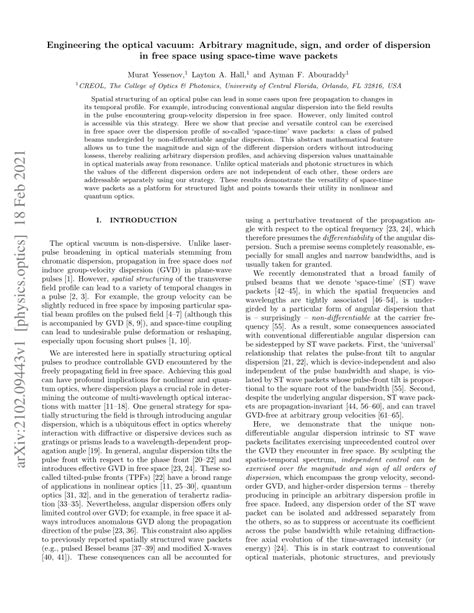 Pdf Engineering The Optical Vacuum Arbitrary Magnitude Sign And
