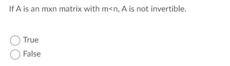Solved If A Is An Mxn Matrix With M Chegg