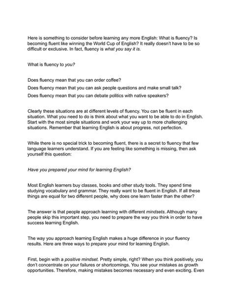 The English Fluencyformula Pdf