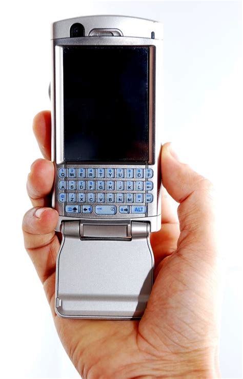 Pda Phone Stock Photo Image Of Hand Press Handset Number 2382784