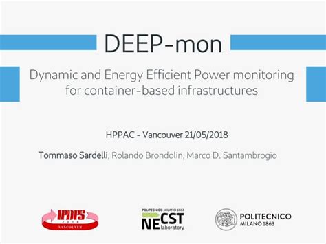 deep mon dynamic and energy efficient power monitoring for container
