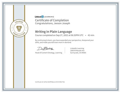Jeeson Joseph En Linkedin Certificate Of Completion