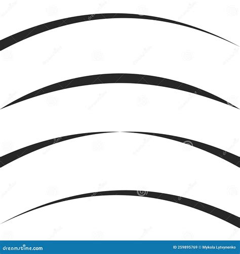 Swoosh Curve Arc Line Smooth Bend Stripe Logo Element Stock Vector