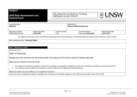 Medical Device Risk Assessment Template Jafter