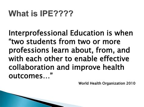 PPT IPE In Health Professions Training An Effective AHEC Clinical Experience PowerPoint