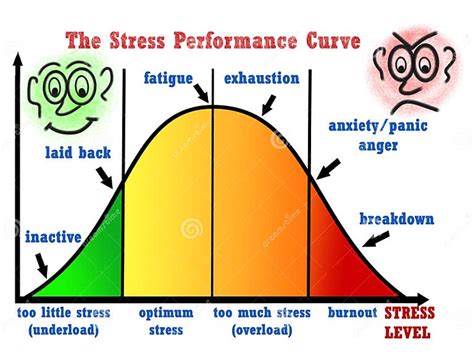 Stress Performance Curve Visual Chart Stock Illustration Illustration