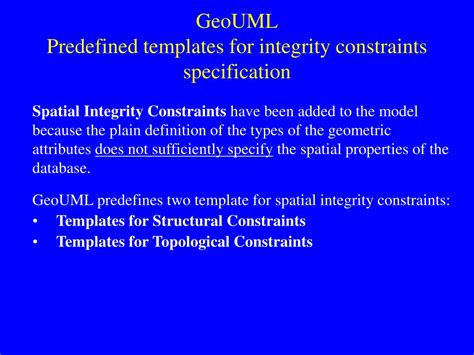 Ppt Geouml A Conceptual Data Model For Geographical Data Conformant
