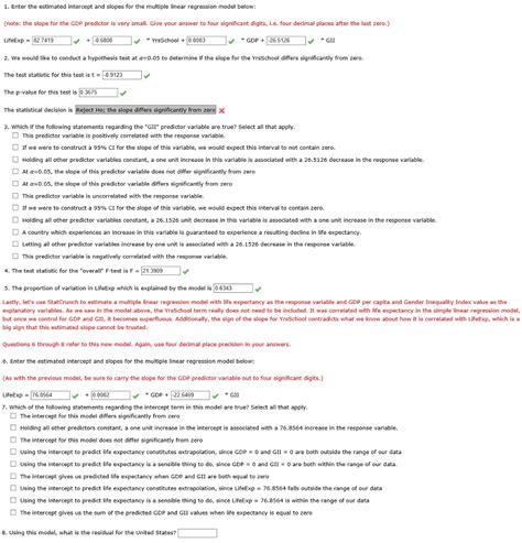 Use Statcrunch To Estimate A Multiple Linear