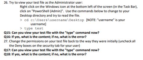 Solved Can You View Your Test File With The Type Command Chegg Com