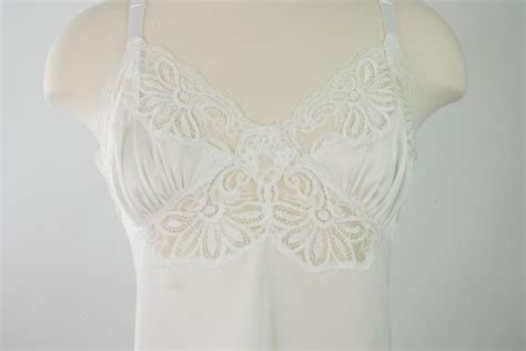 Vintage 1960s Camisole Lace Bust Camisole Sheer L Gem