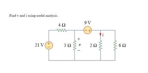 Solved Find V And I Using Nodal Analysis