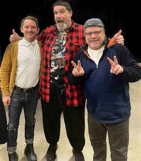 Professional Wrestling Legend Mick Foley Alongside Elijah Wood And Sean