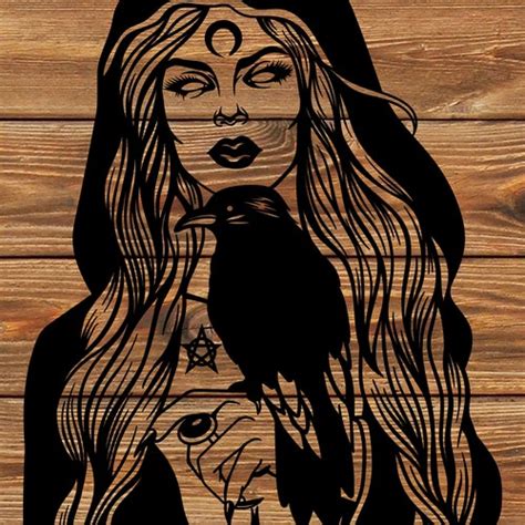 Png Svg File Wiccan Witch Wicca Woman Witchcraft Etsy