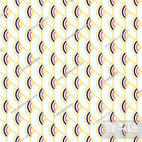 Seamless Colorful Abstract Modern Concentric Circles Texture Background Pattern Stock Vector