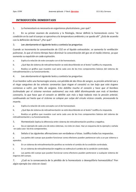 Ejercicios De Anatomía Aplicada Apuntes De Anatomía Aplicada Docsity