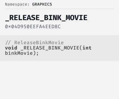 ReleaseBinkMovie FiveM Natives Cfx Re Docs