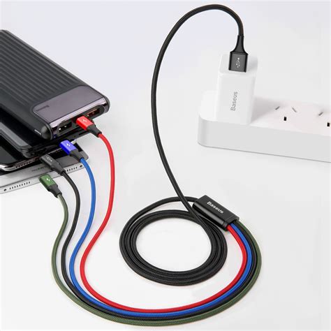 Baseus Rapid 4 In 1 Type C Lightning Micro Usb Charging Cable