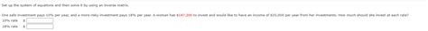 Solved Set Up The System Of Equations And Then Solve It By Chegg