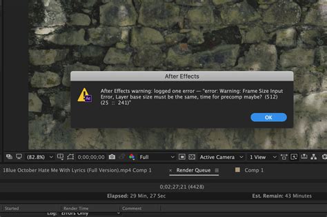 Frame Size Input Error On Render 512 And 25 2 Adobe Community 10726332