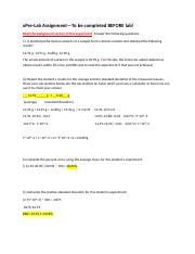 Prelab 1 1 1 Docx XPre Lab AssignmentTo Be Completed BEFORE Lab Read The Background Section