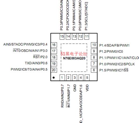 新唐单片机n76e003引脚图与中文规格书下载 Mcu综合技术区