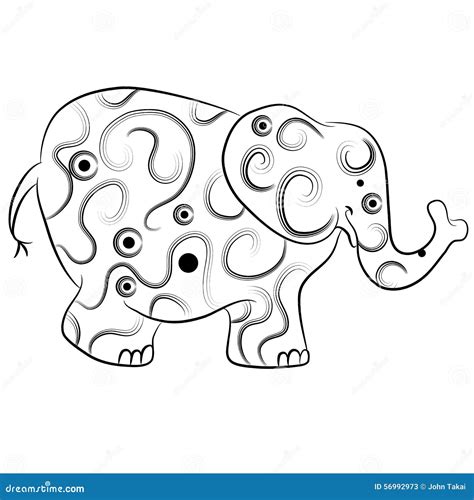 Small Elephant Tattoo Outline