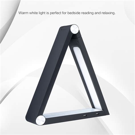 Black Led Desk Lamp With Wireless Charging Usb Port Color Temperature Direction Adjustable