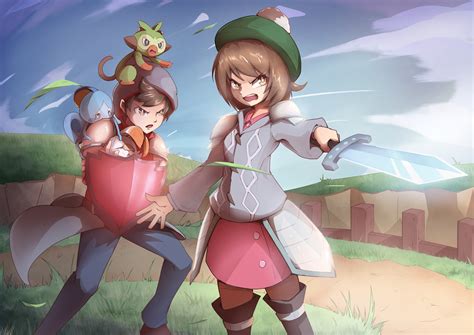 Gloria Pokemon Grookey Pokemon Scorbunny Pokemon Sobble Pokemon Victor