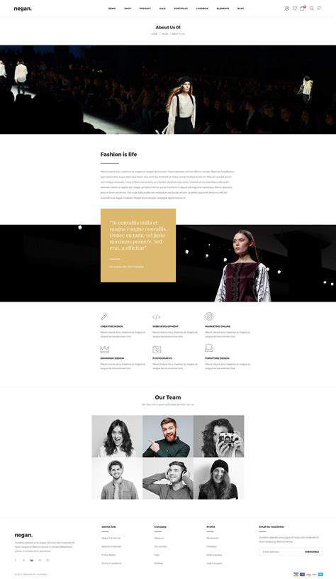 Negan Clean Minimal ECommerce PSD Template On Behance