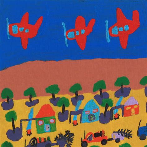 Grace Robinya Five Aeroplanes 40x40cm