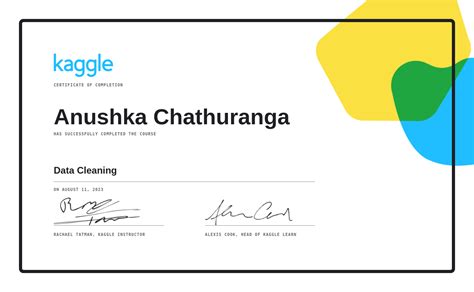 Anuwaz Completed The Data Cleaning Course On Kaggle
