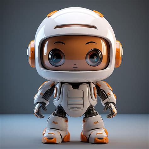 Premium Ai Image A Cute Ai Bot Futuristic Style Friendly Highest Detail
