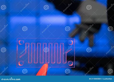 Lab On A Chip Microfluidics Device Stock Photo Image Of Biological Biochemical 211844384