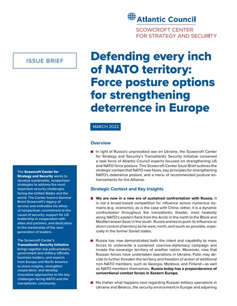 Defending Every Inch Of Nato Territory Force Posture Options For