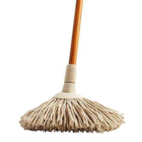Cotton String Mop With Wooden Handle Cleaning Floors With A